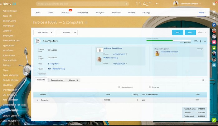 CRM Bitrix24 Aplikasi Faktur Secara Instant - Askarasoft